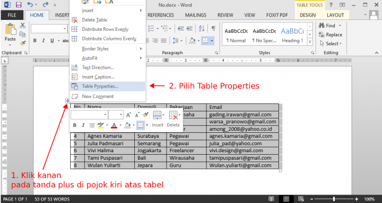 √ CARA MEMBUAT Tabel di Word 2013 dan 2016, Lengkap! - Salamadian